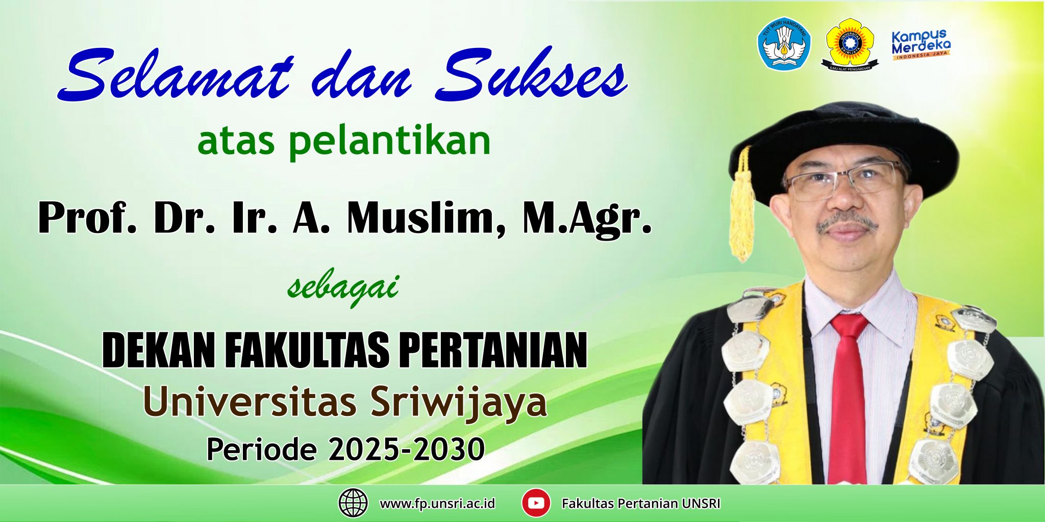 Prof. Ir. A, Muslim, M.Agr. Dilantik Kembali Menjadi Dekan Fakultas ...
